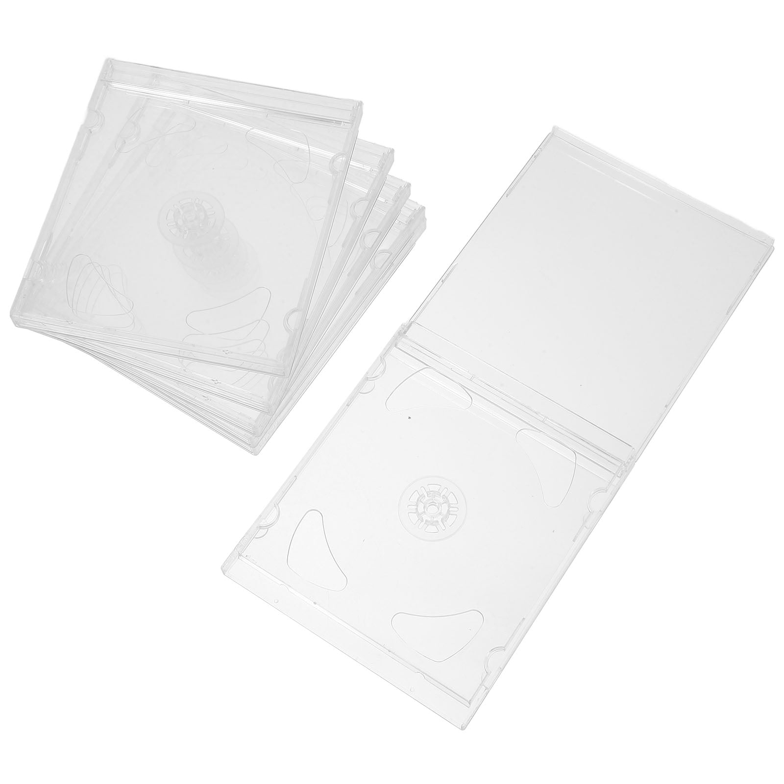 LEXSOMEO 6pcs Clear CD Cases - Transparent Jewel Display Boxes CD Jewel ...