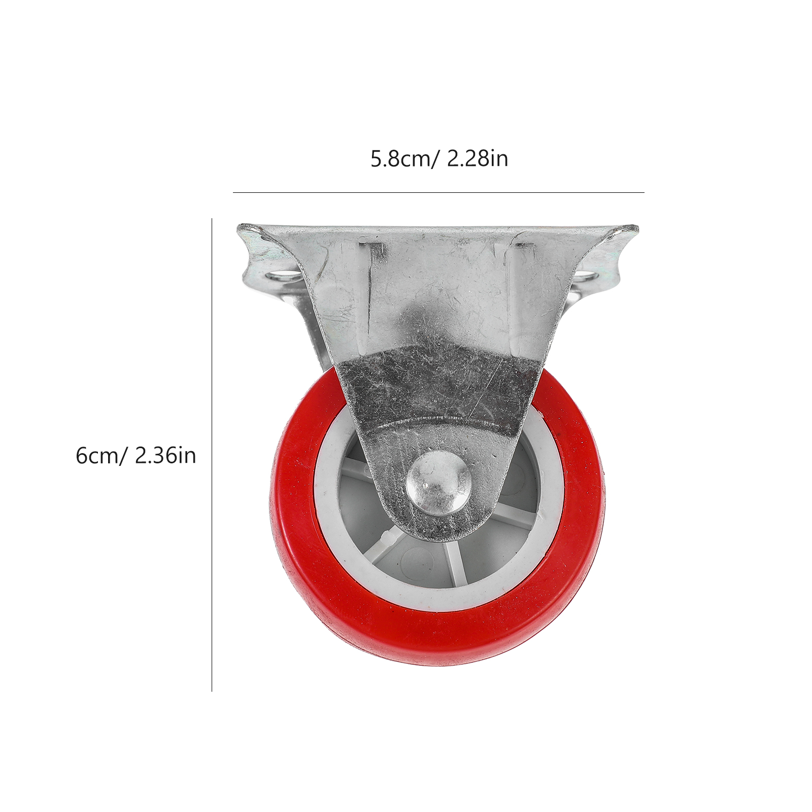 6pcs No swivel Plate Wheels Rubber Caster Wheels Workbench Replacement ...