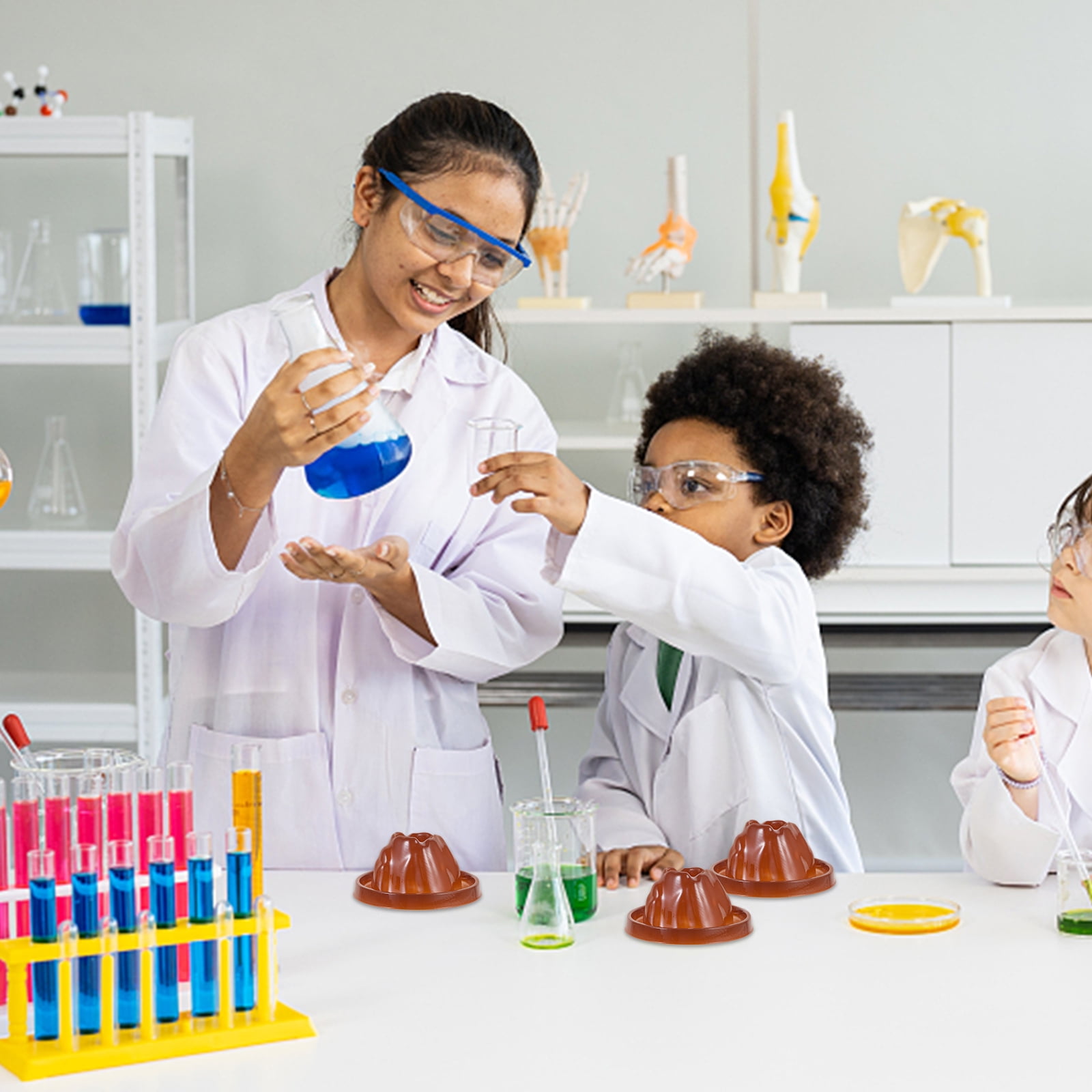 LEXSOMEO 6pcs Volcano Science Models Volcano Eruptions Base Prop ...