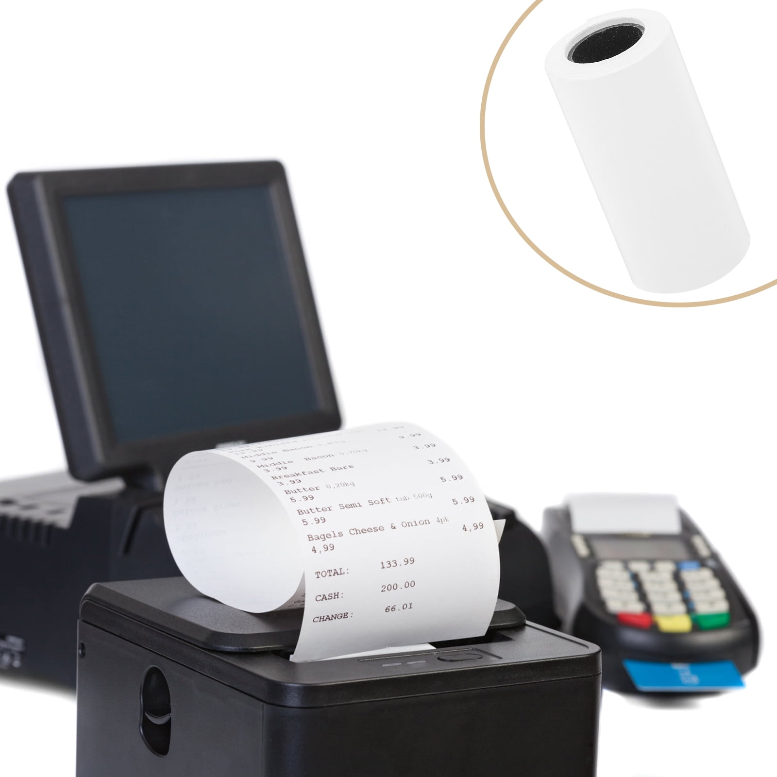 LEXSOMEO 80 Rolls Thermal Printer Paper Rolls - Thermal Paper Rolls ...