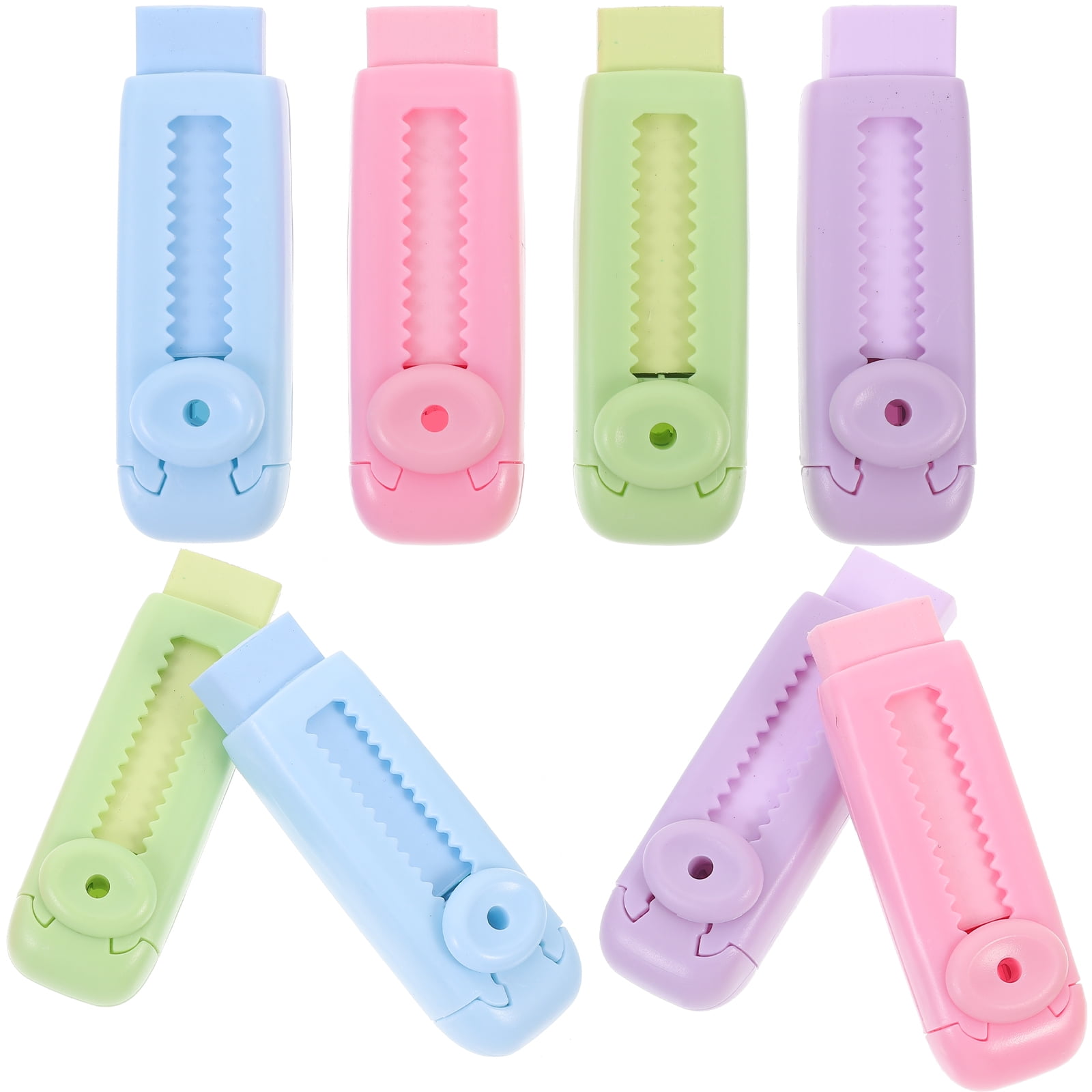 HEMOTON 8Pcs Small Eraser for Home Use Assorted Color Practical ...