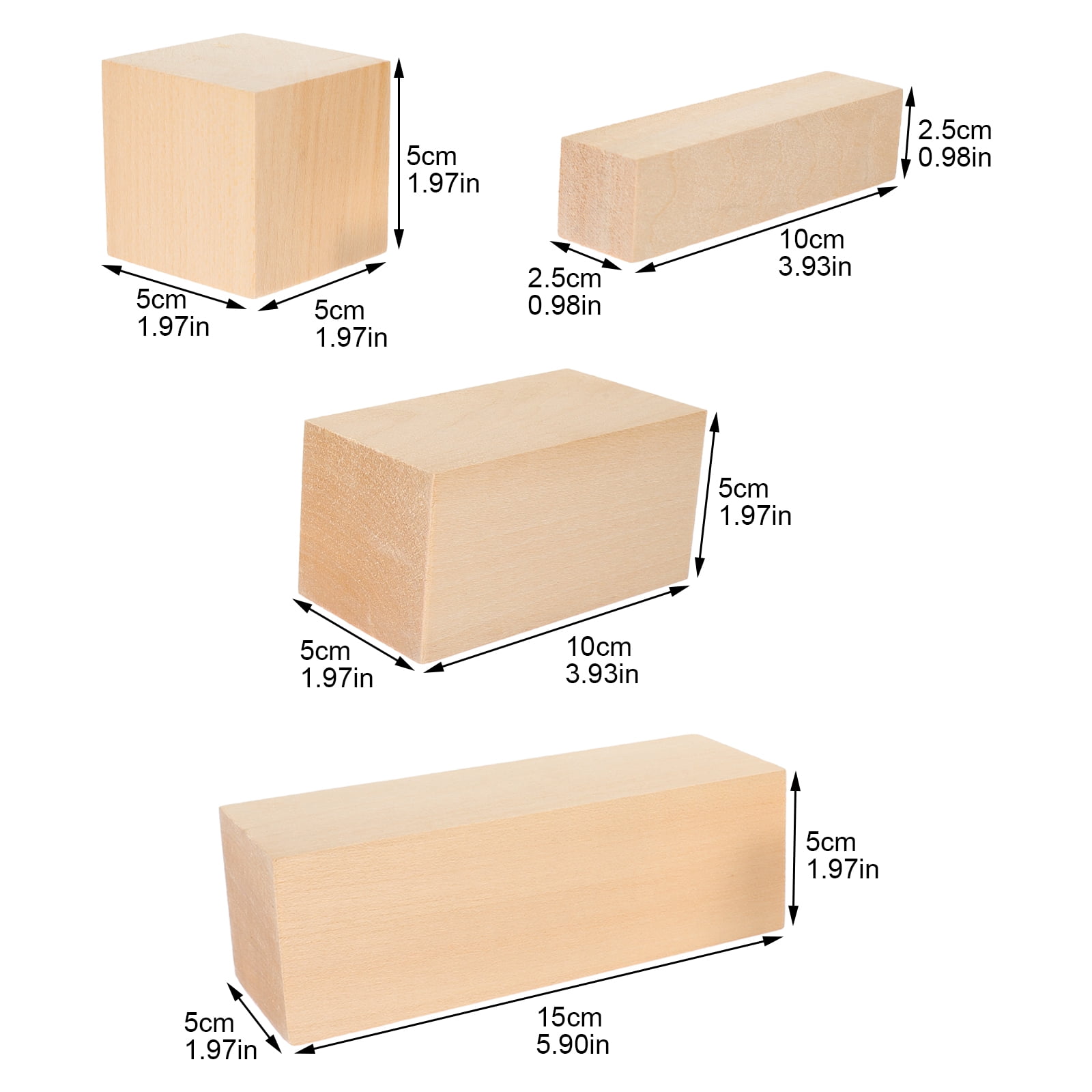 LEXSOMEO 8Pcs Wood Carving Blocks Whittling Wood Blocks Wood Carving ...