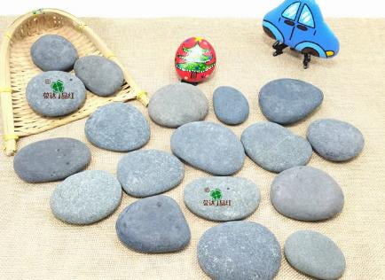 LEXSOMEO 9pcs Flat Stones Craft River Rocks Painting Rocks Garden ...