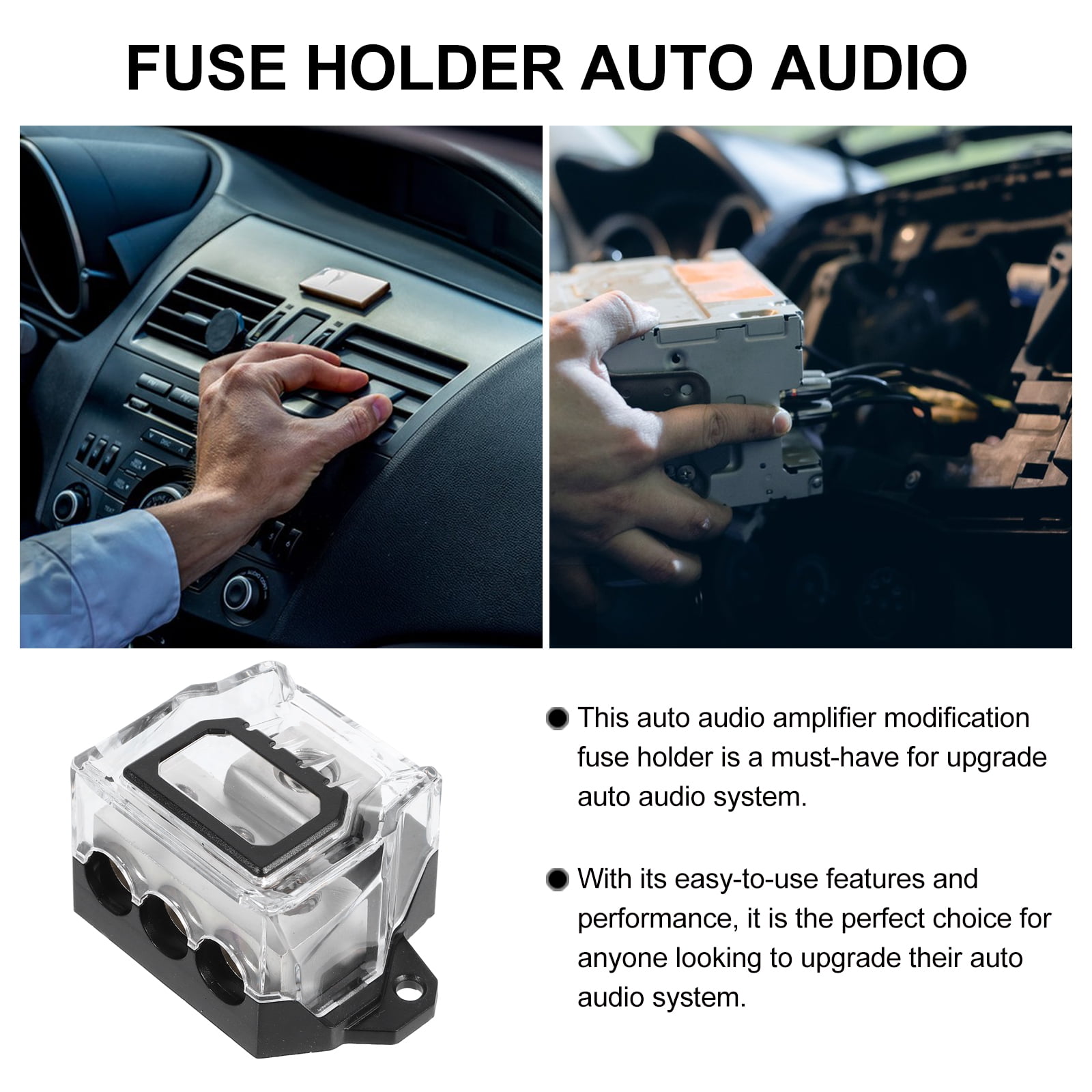 LEXSOMEO Amp Fuse Holder Car Fuse Block Distribution Block Auto Audio ...