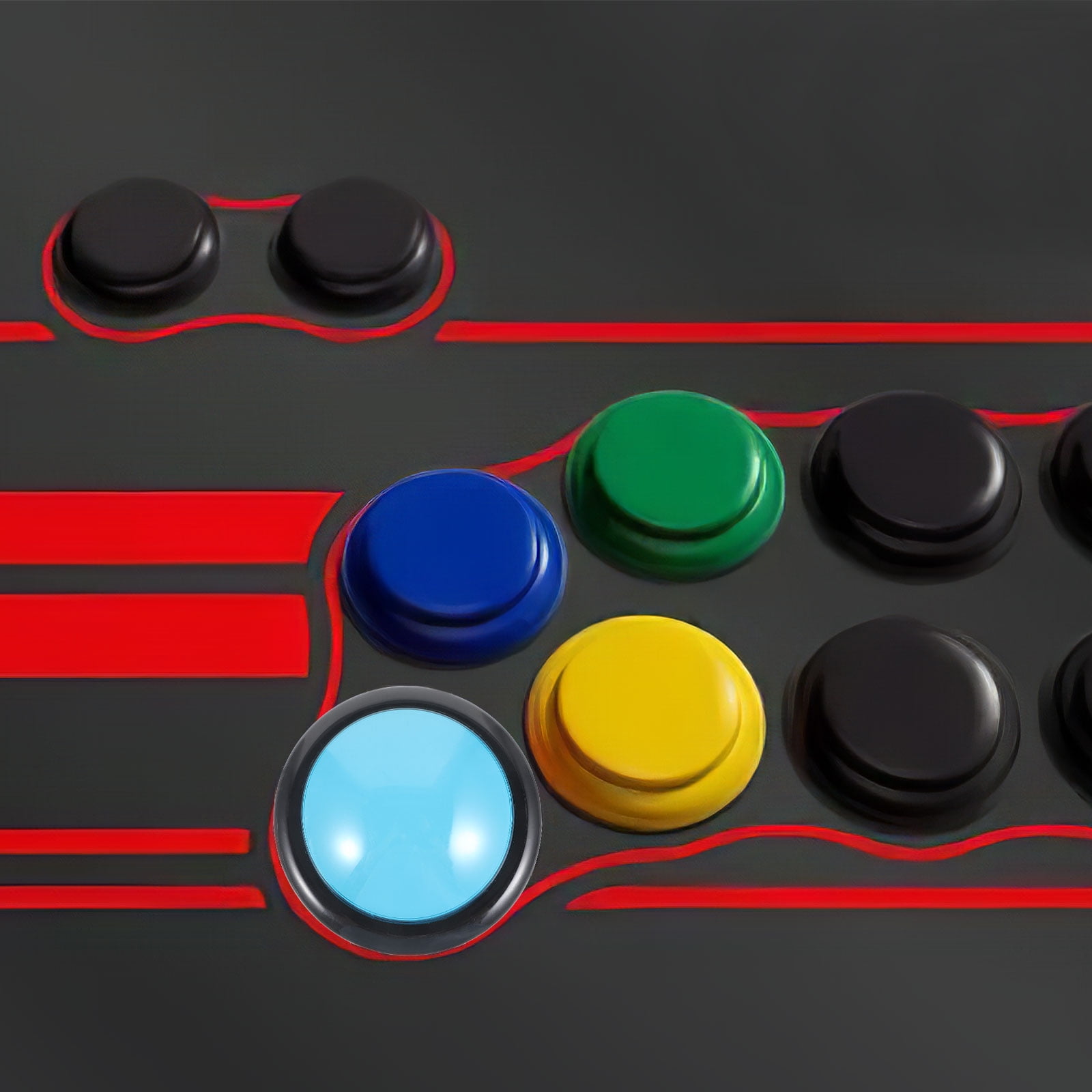 LEXSOMEO Arcade Push Button Game Button Round Button Game Machine Button Replacement - Walmart.com