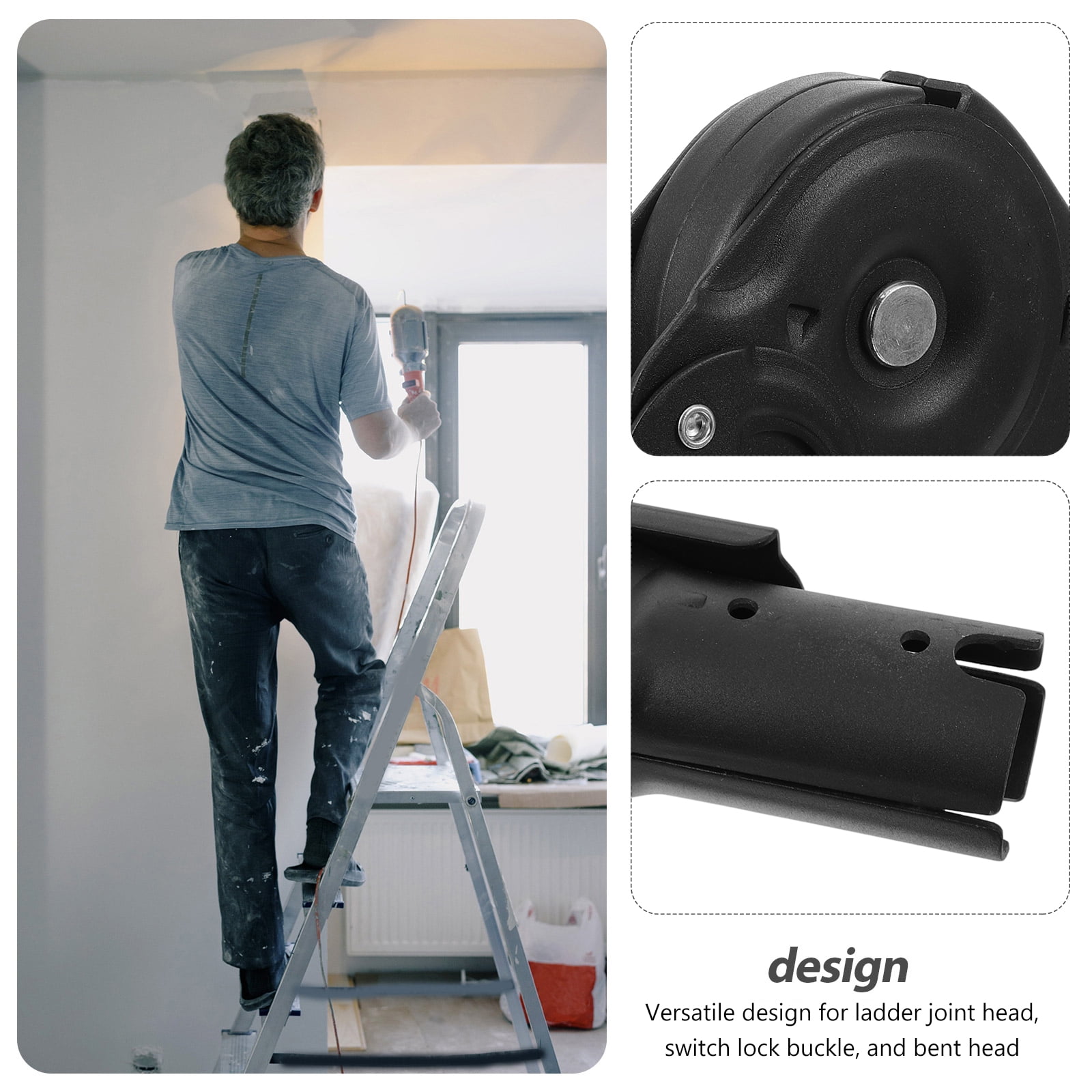 LEXSOMEO Attic Ladder Hinge Heavy Duty Step Ladder Hinge Folding Ladder ...