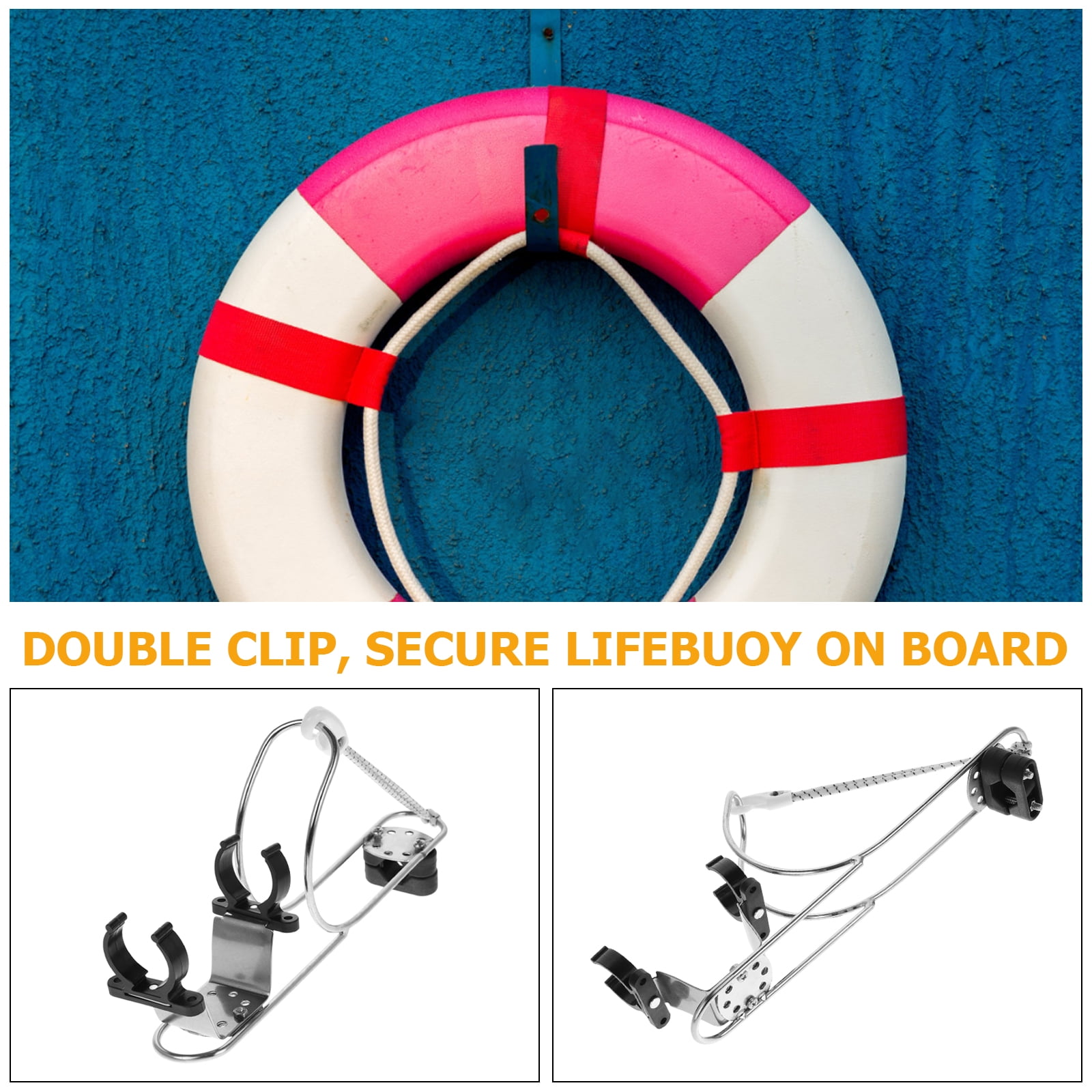 LEXSOMEO Boat Live Ring Wall Holder Ring Storage Bracket Life Buoy ...
