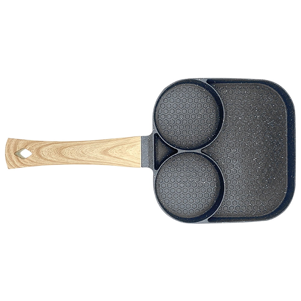 LEXSOMEO Breakfast Pan 3-Section Fried Pan Non-stick Omelette Ham ...