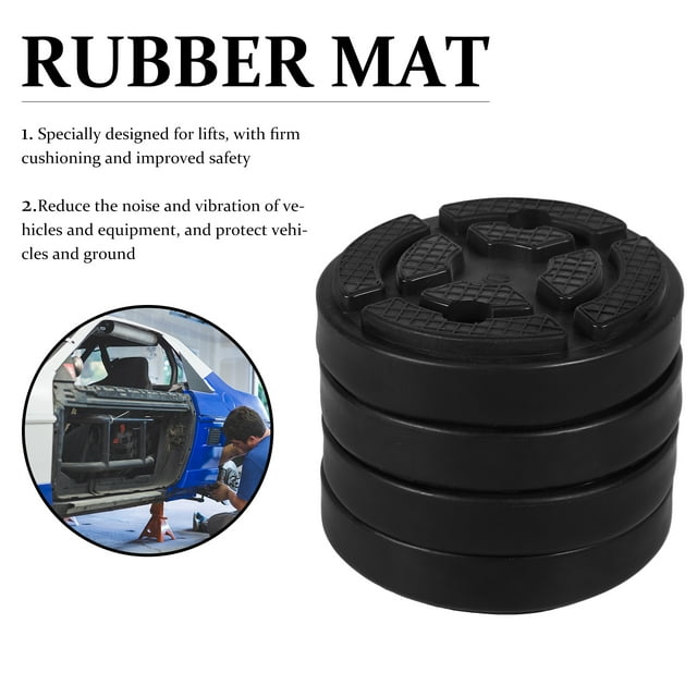 LEXSOMEO Car Lift Rubber Pad Auto Jacking Lift Pad Two-Post Pad Round ...