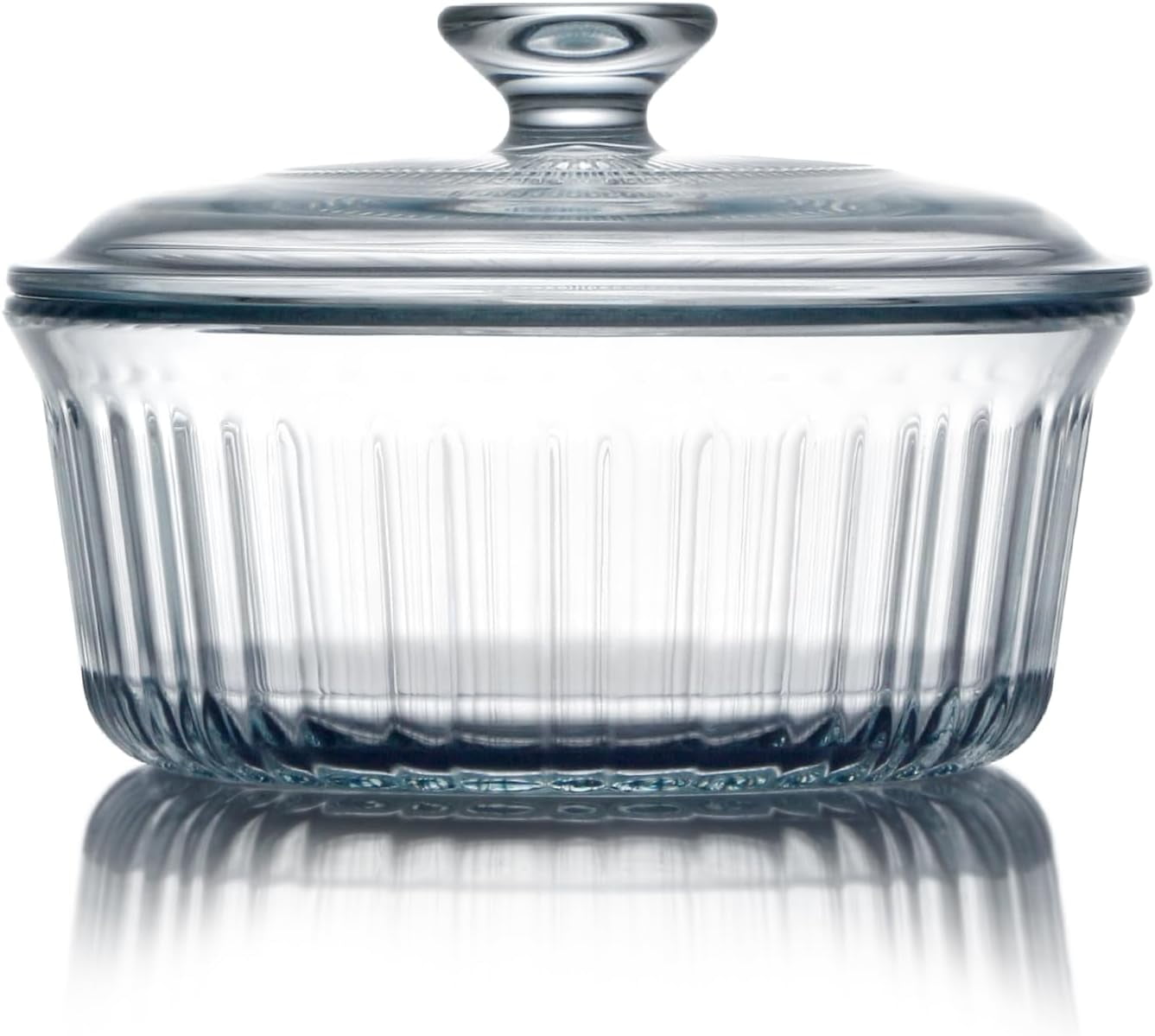 LEXSOMEO Casserole Dish Round Glass Casserole Dish With Lid Clear Glass ...