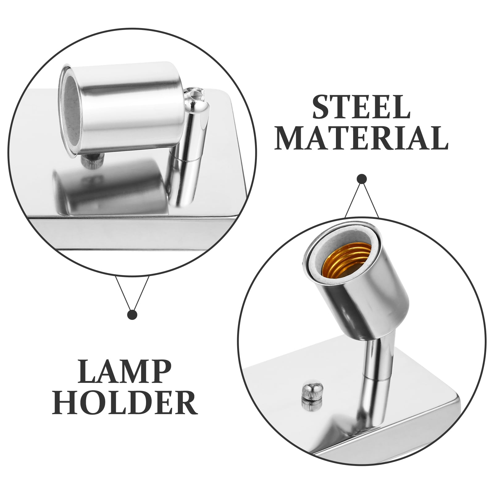 RENACLIPY E27 Steel Lamp Holder for Home Ceiling Light Fixture Mount ...