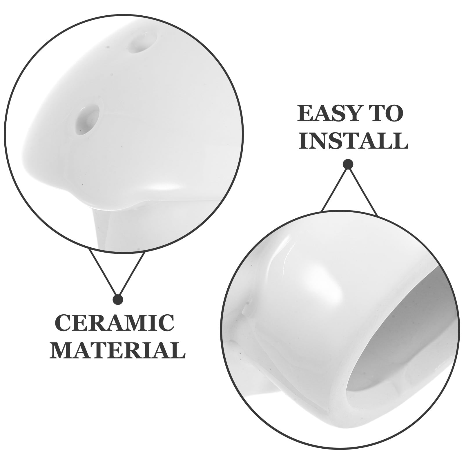 RENACLIPY Ceramic Urinal Drain Cover White Secure Fit Modern Design for ...