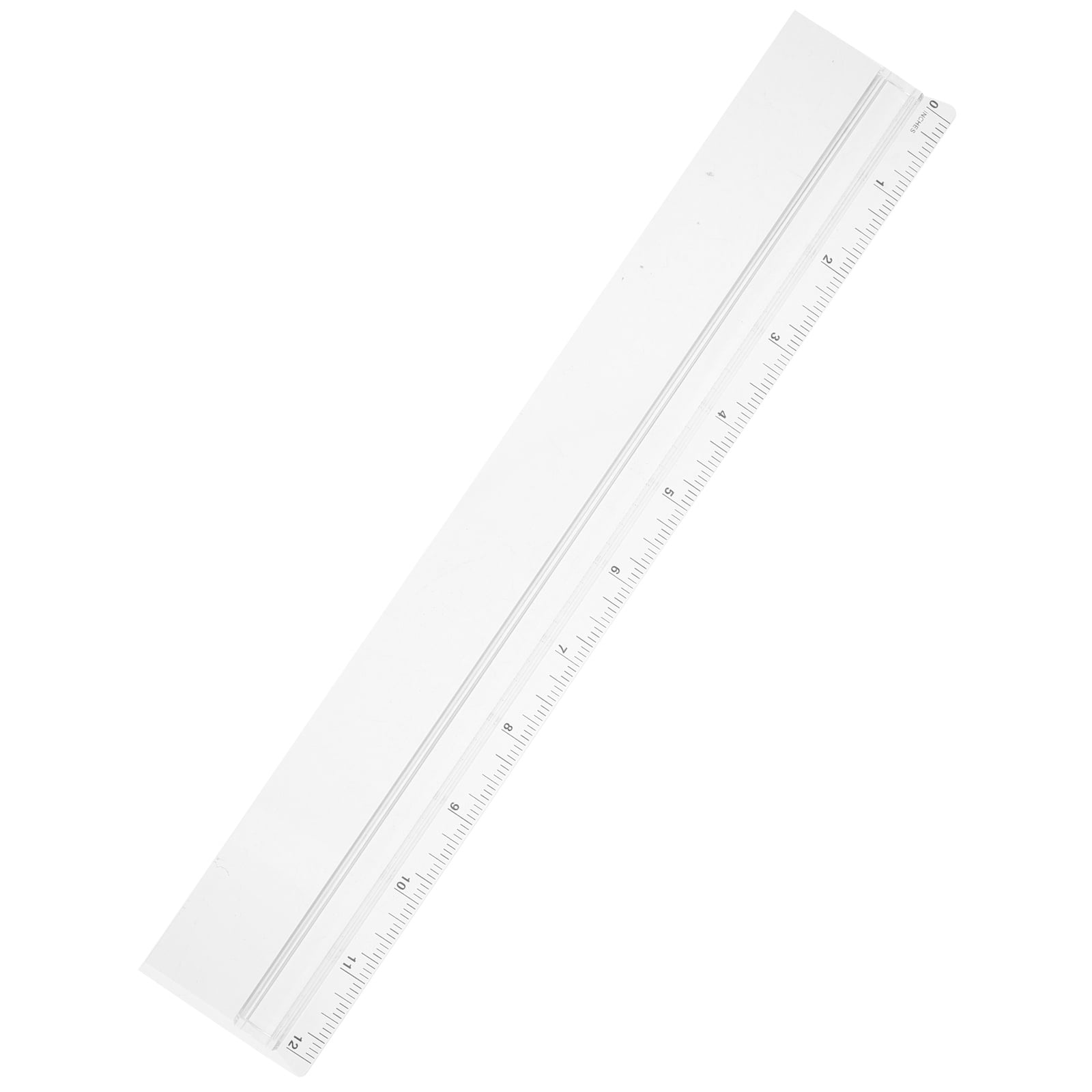 RENACLIPY Plastic Drafting Ruler with Magnifying Bar for Professional ...