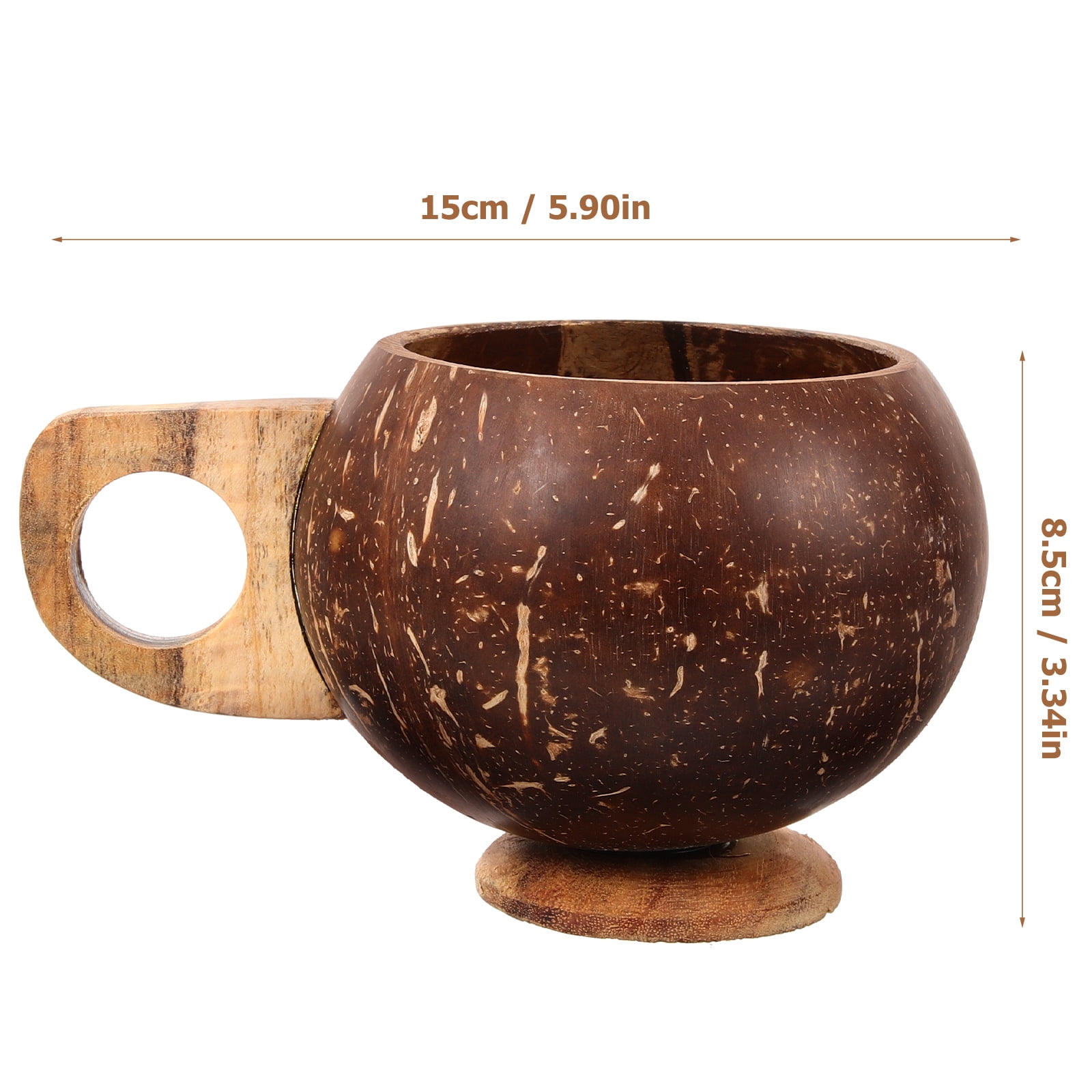 LEXSOMEO Coconut Shell Cup Hawaiian Party Coffee Mug Desk Cup with ...