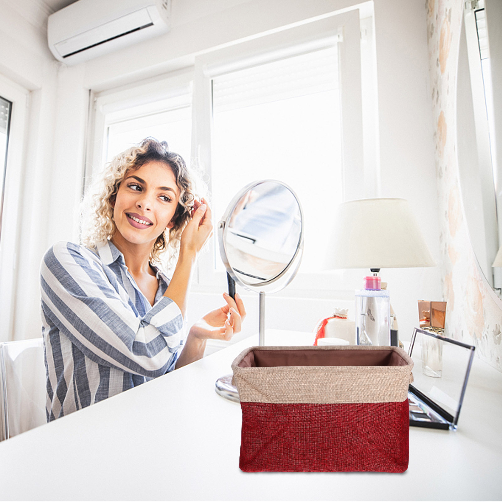 LEXSOMEO Collapsible Storage Bin Fabric Storage Basket Cube Box ...