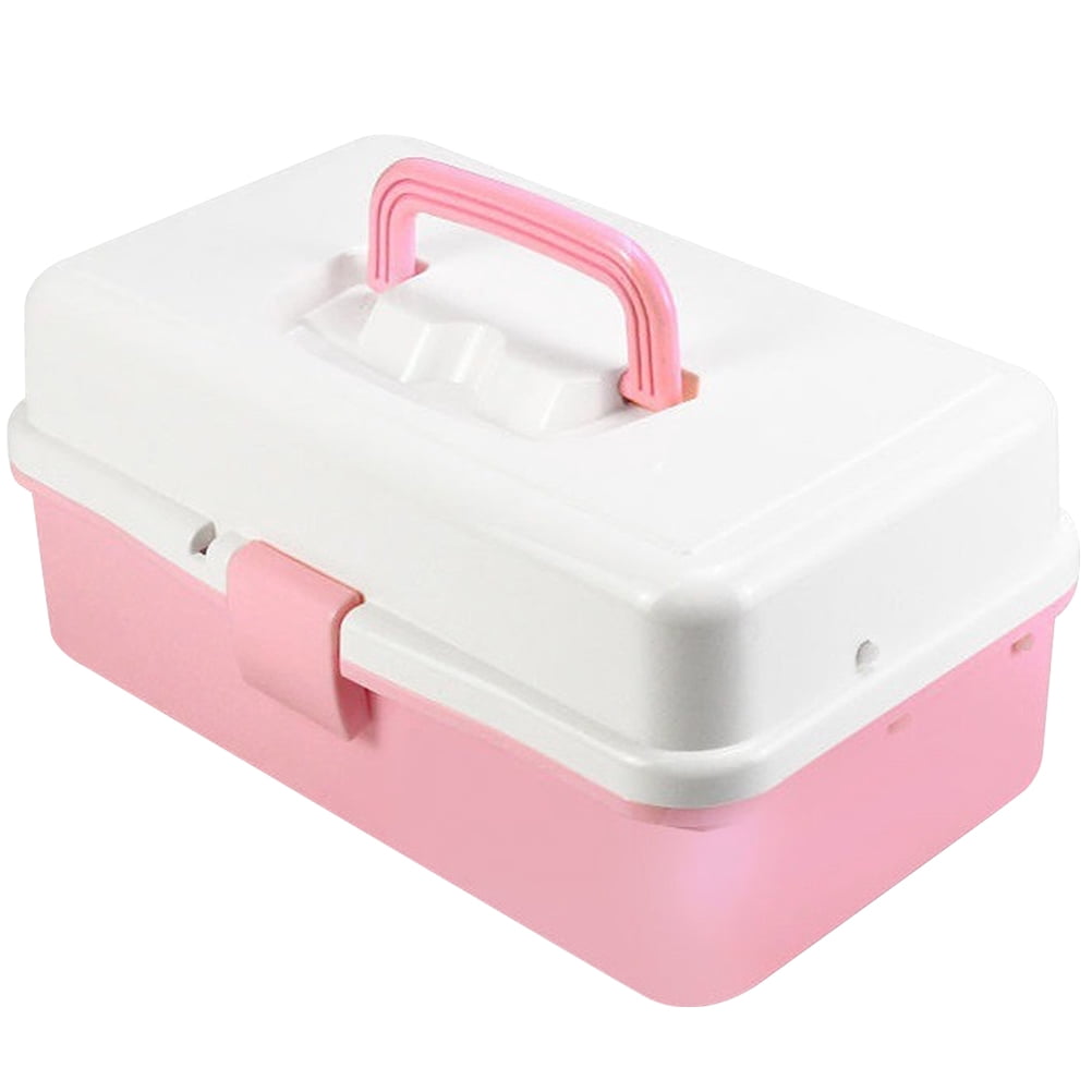 RENACLIPY Pink Craft Tool Box with Multi-Layer Separation and Handle ...