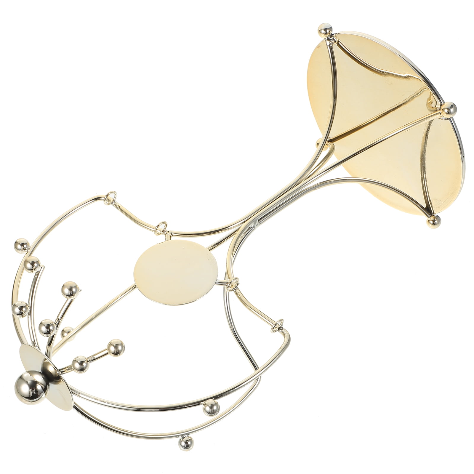 Golden Metal Crown Display Stand for Home 6.5"x4.5" Showcase ...