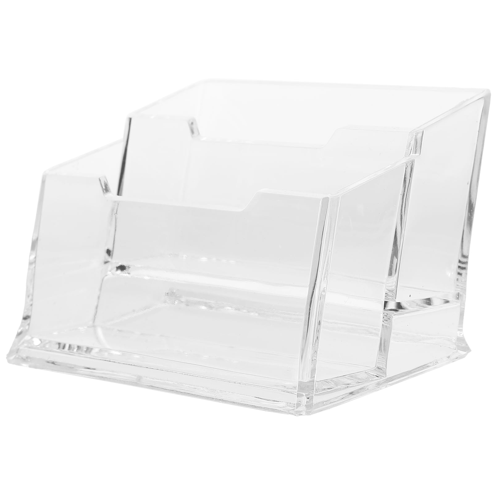 LEXSOMEO Desktop Cards Storage Box Business Cards Stand Transparent ...