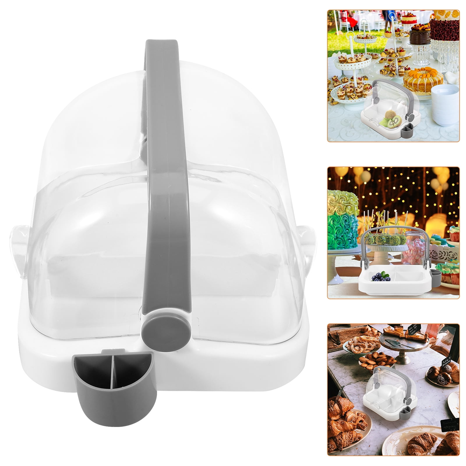 RENACLIPY Appetizer Serving Tray Dessert Display Box Transparent ...