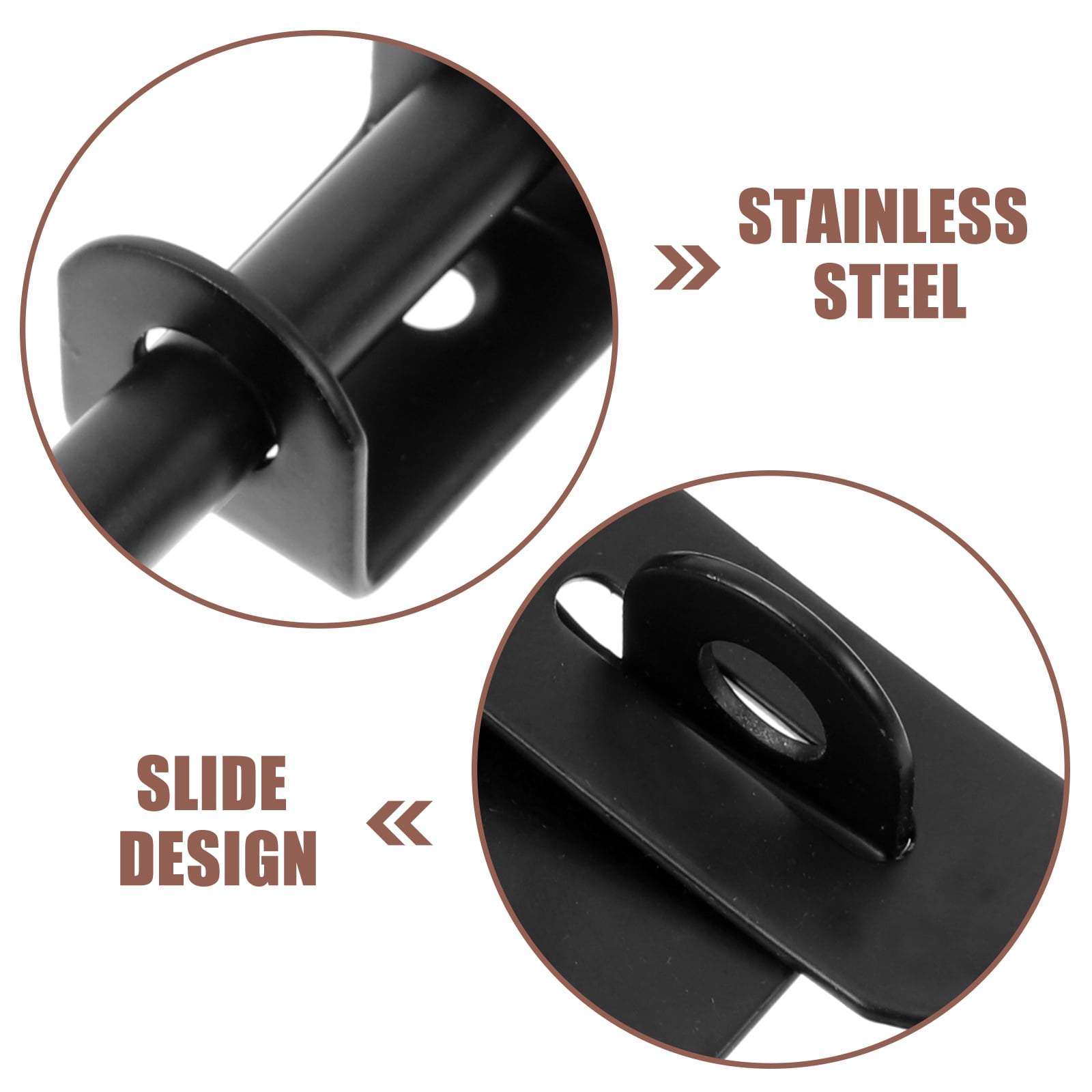 HEMOTON Stainless Steel Door Latch for Home Use Black Color and ...