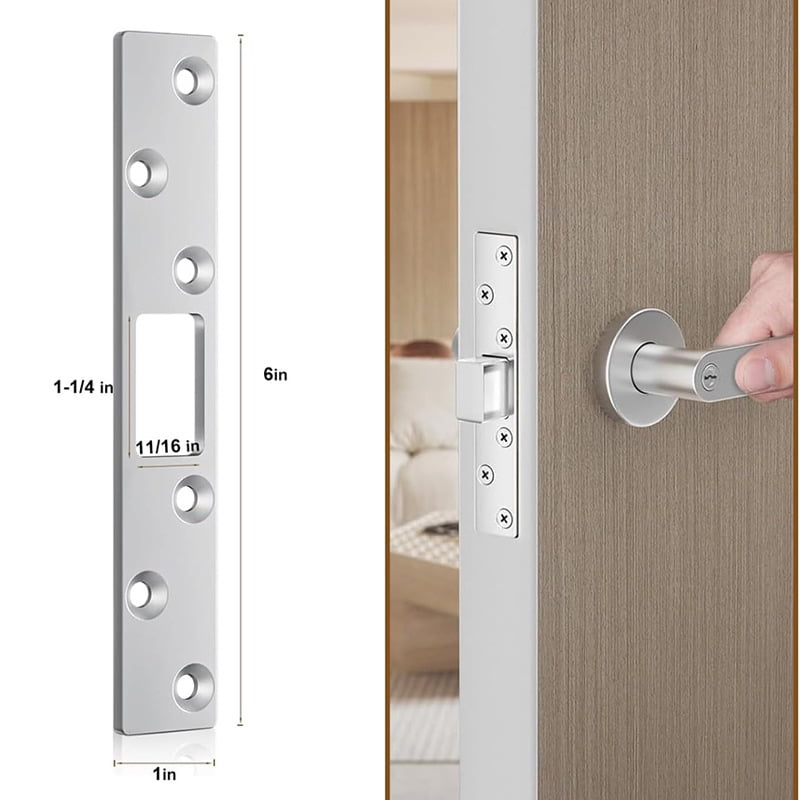 RENACLIPY Door Lock Plate Stainless Silver for Home Security ...