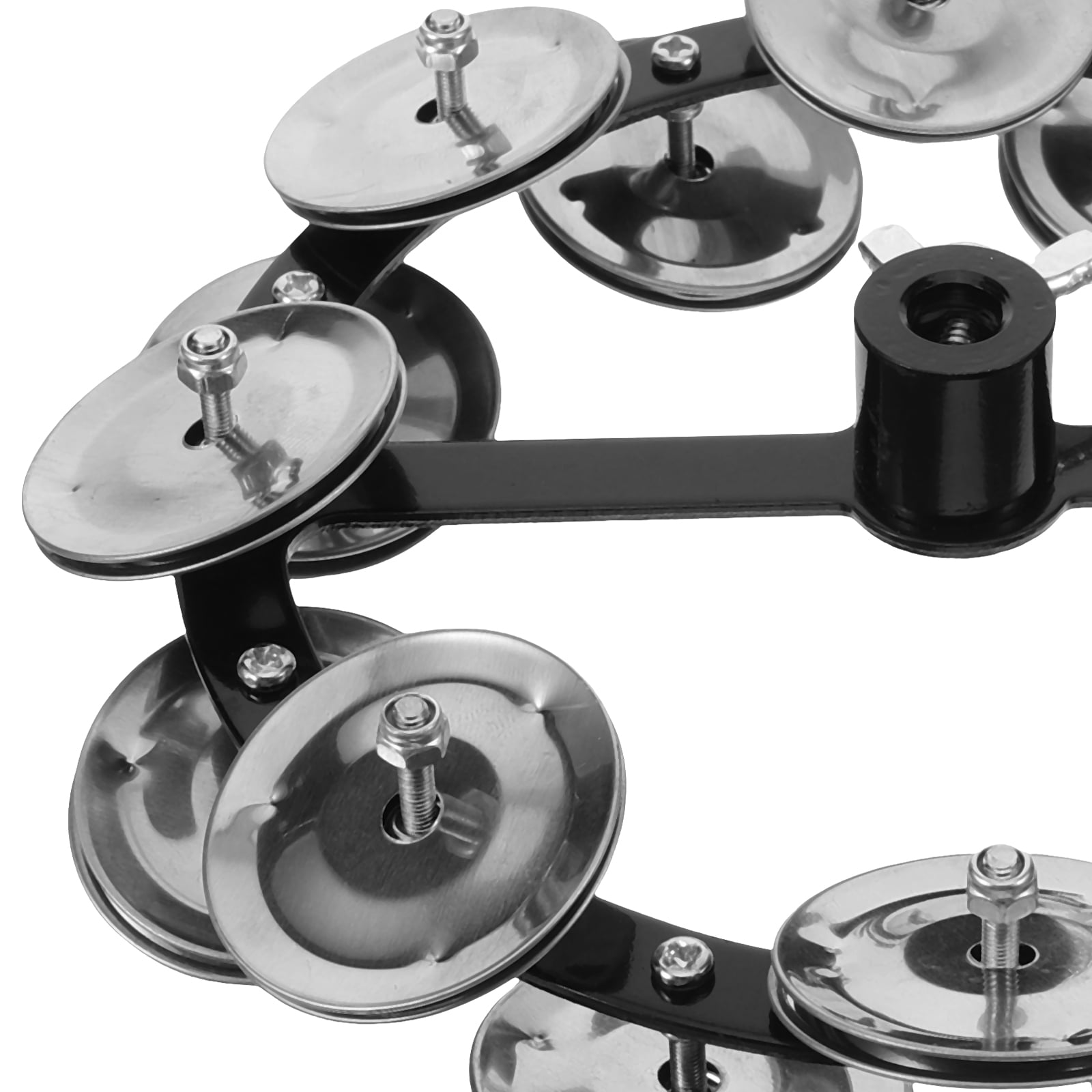 LEXSOMEO Drum Set Hi-hat Tambourine Double Row Cymbal Tambourine Drum ...