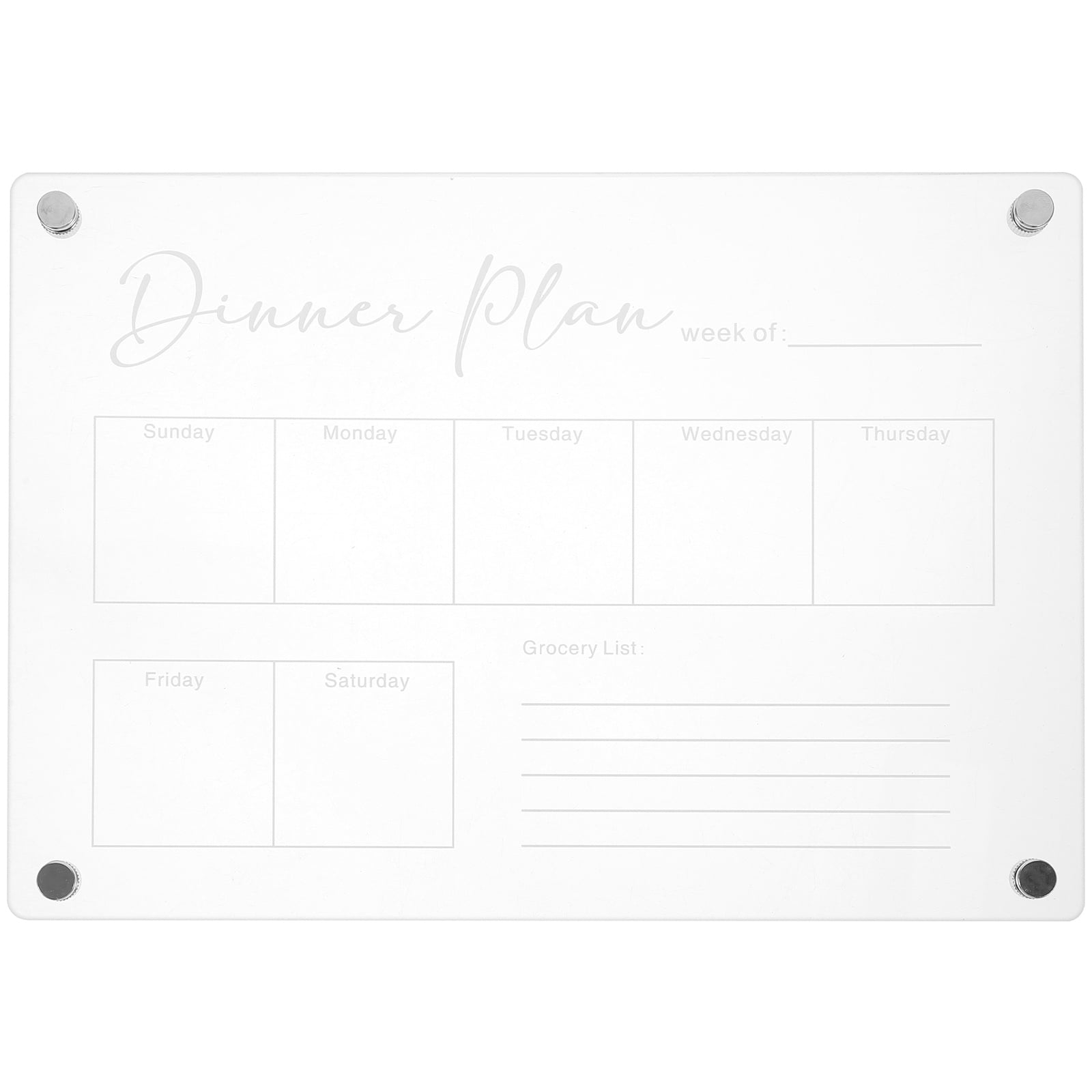 LEXSOMEO Dry Erase Board Fridge Magnetic Menu Board Reusable Dry Erase ...