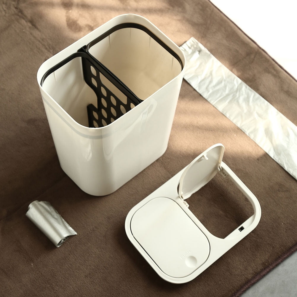 LEXSOMEO Dual Compartment Waste Bin Dry and Wet Classified Trash Can ...