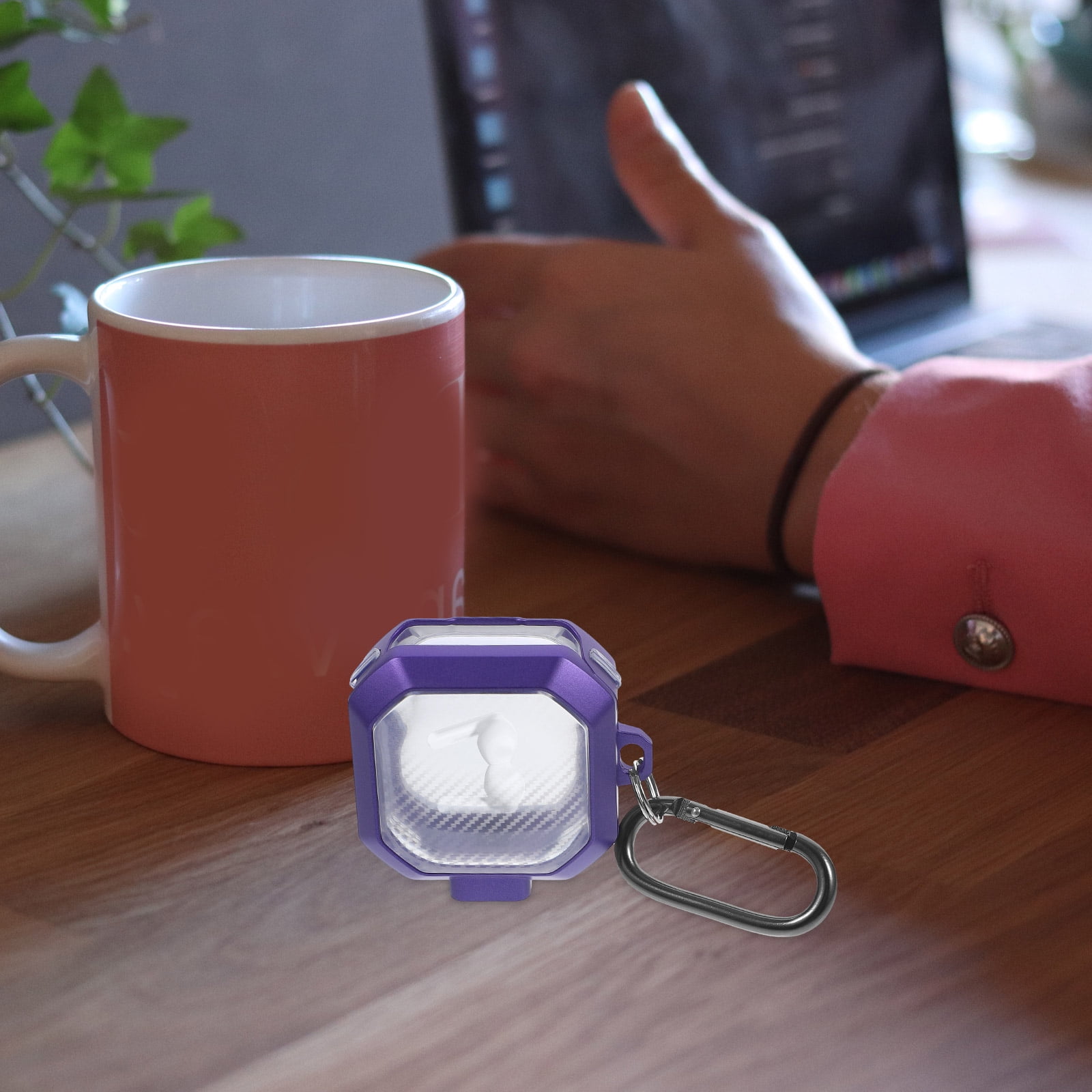 LEXSOMEO Earphone Protective Case Wireless Earbud Case with Carabiner ...