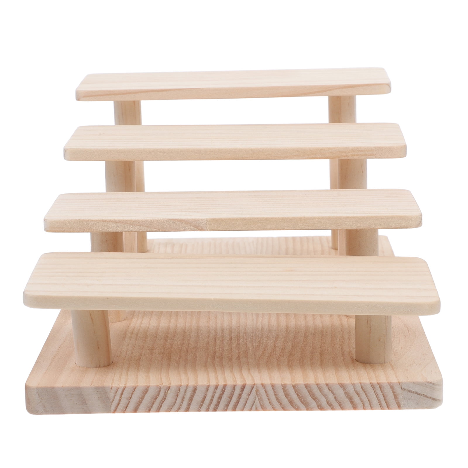 LEXSOMEO Eyeglasses Frame Stand Eyewear Organizer 4 Tier Wooden Glasses ...