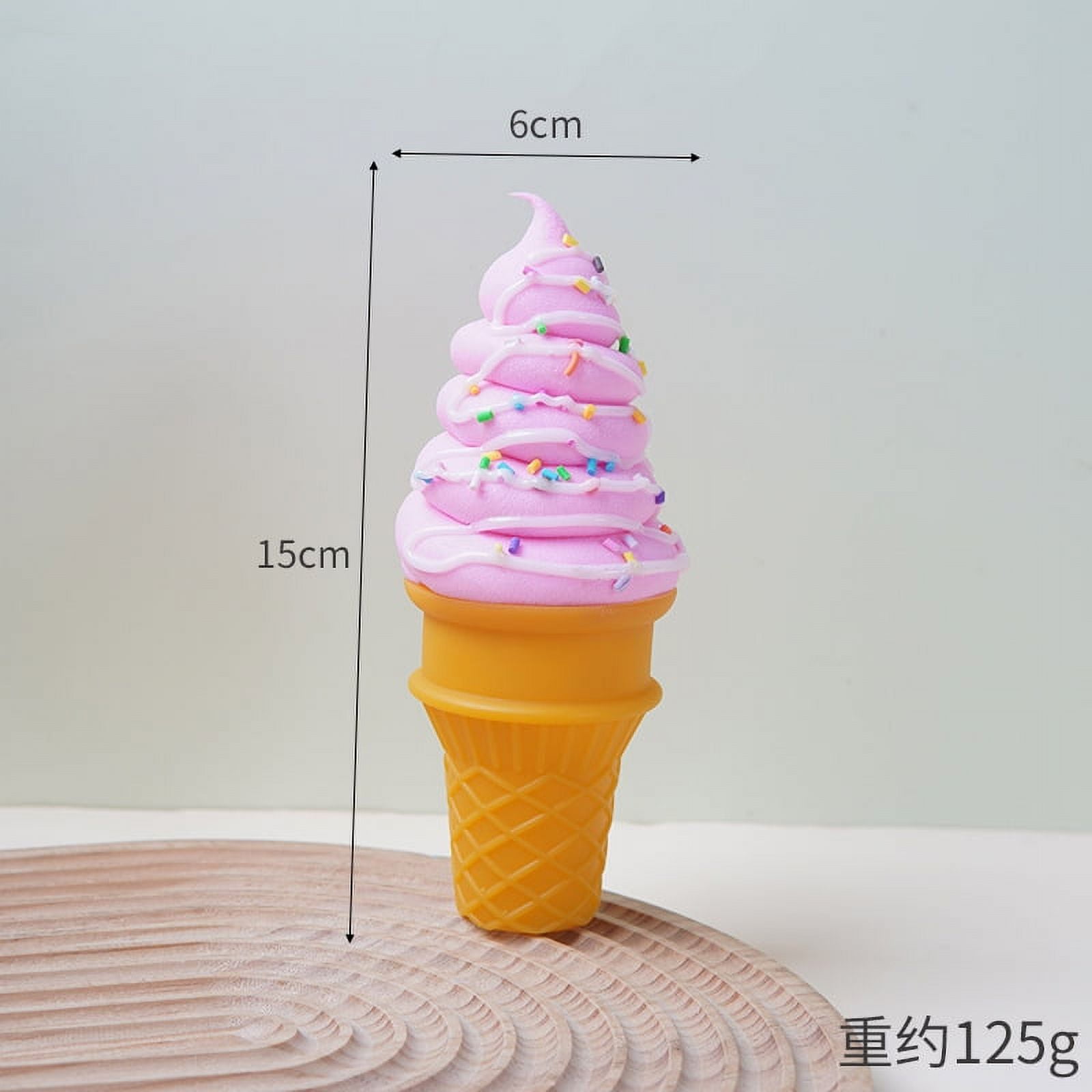 LEXSOMEO Fake Ice Cream Cone Shop Window Display Prop Reusable Fake Ice ...