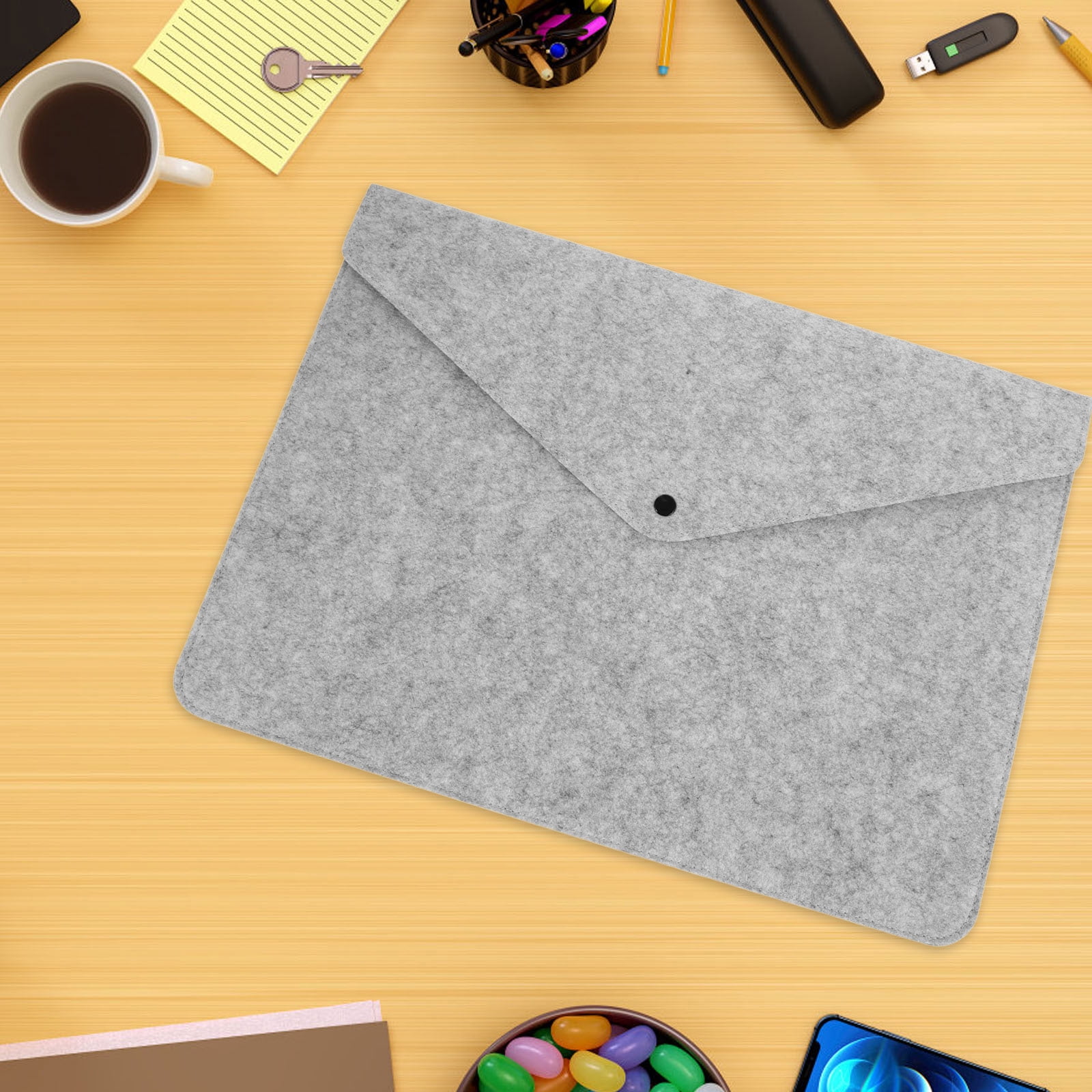 LEXSOMEO Felt Document Bag Reusable File Bag Office File Holder Felt ...