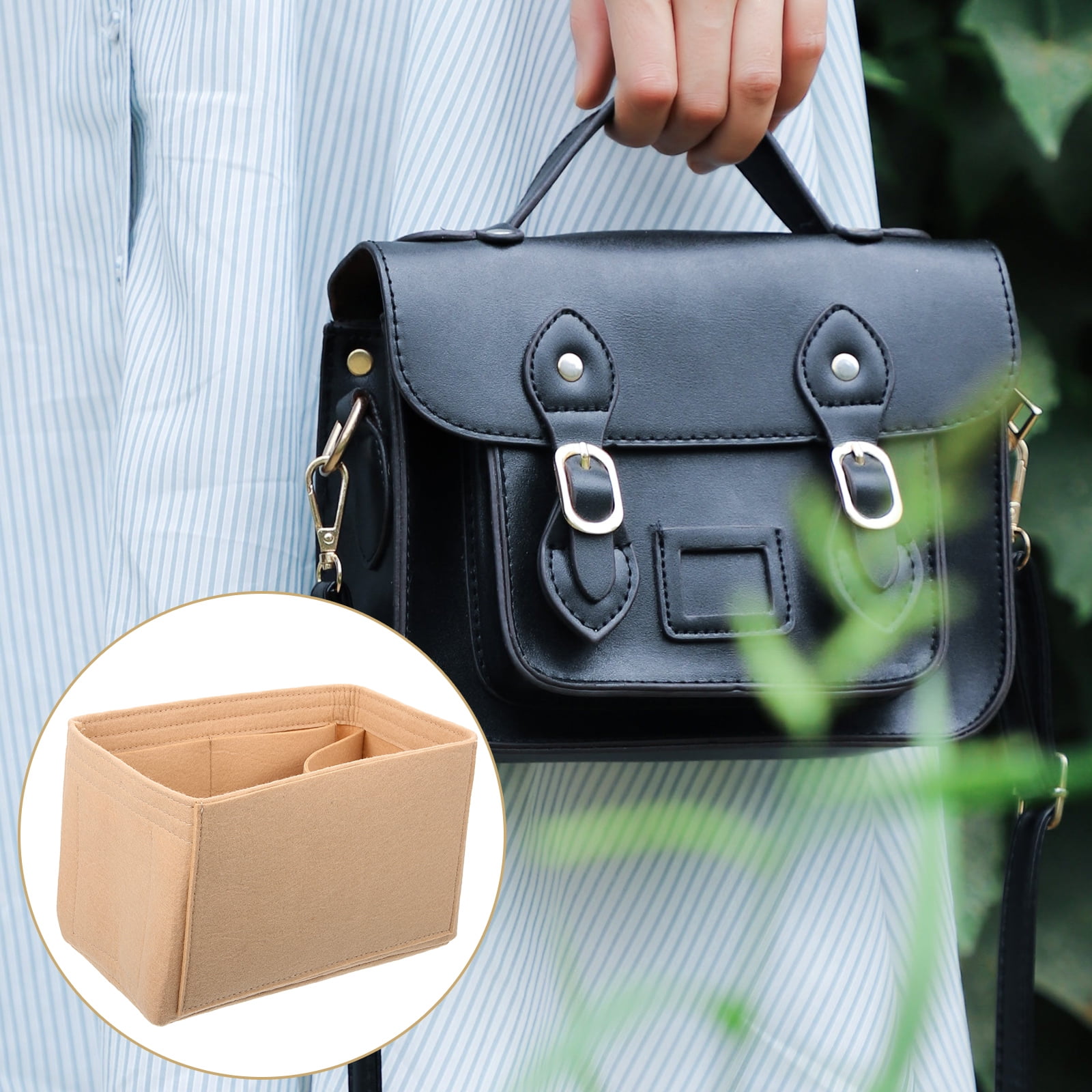 LEXSOMEO Felt Makeup Bag Insert Handbag Organizer Liner Purse Organizer ...