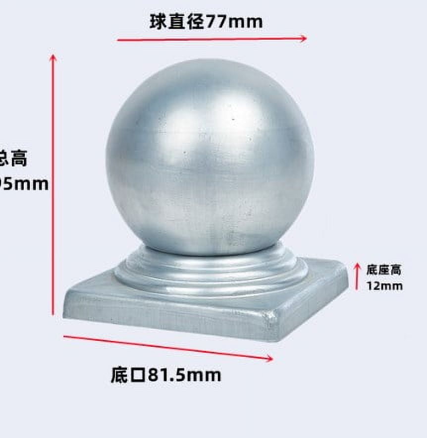 RENACLIPY Decorative Silver Metal Fence Post Cap for Lawn Fence Post ...