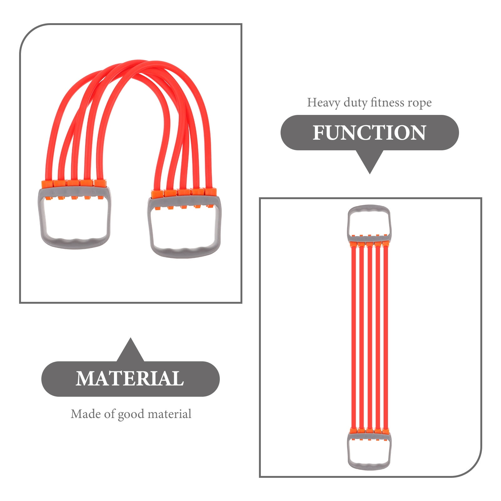 LEXSOMEO Fitness Pulling Rope Chest Fitness Bands Handle Sit-up ...