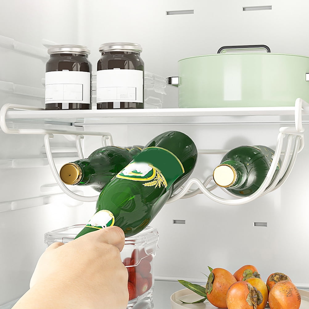 LEXSOMEO Fridge Wine Bottle Holder Shelf Fridge Organizer Supportive ...