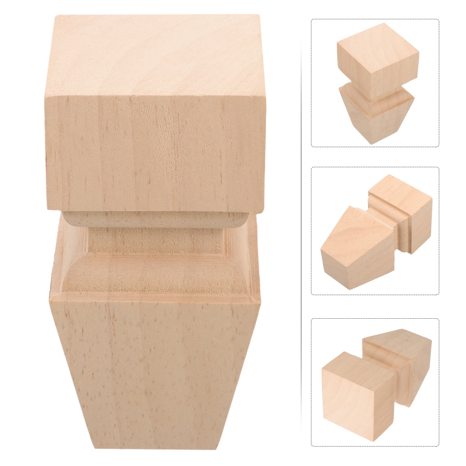 LEXSOMEO Furniture Leg Replacement Wooden Chair Desk Leg Wood Table ...