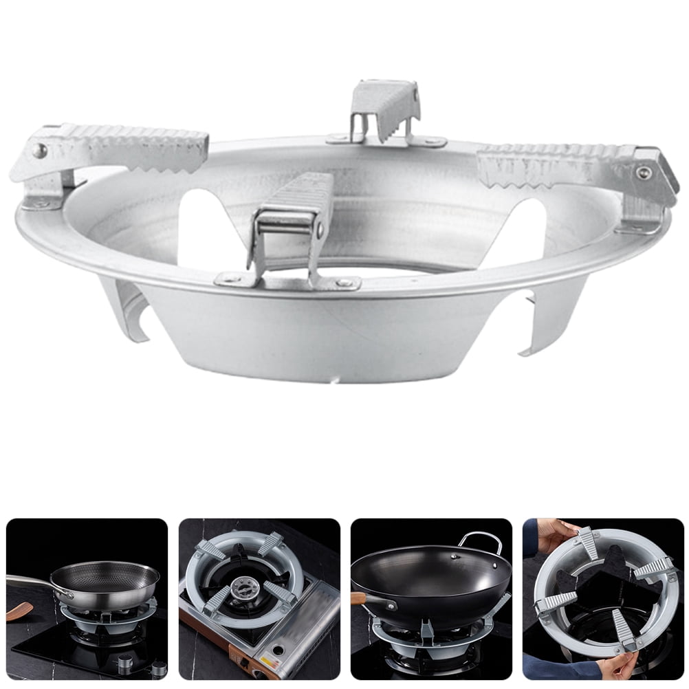 LEXSOMEO Gas Stove Attachment Nonslip Gather Wok Stand Holder Windproof ...