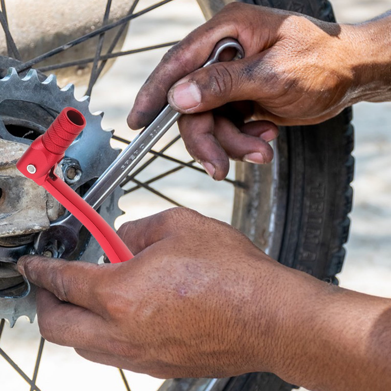 RENACLIPY Aluminum Alloy Red Motorcycle Shift Lever Easy Mount Gear ...