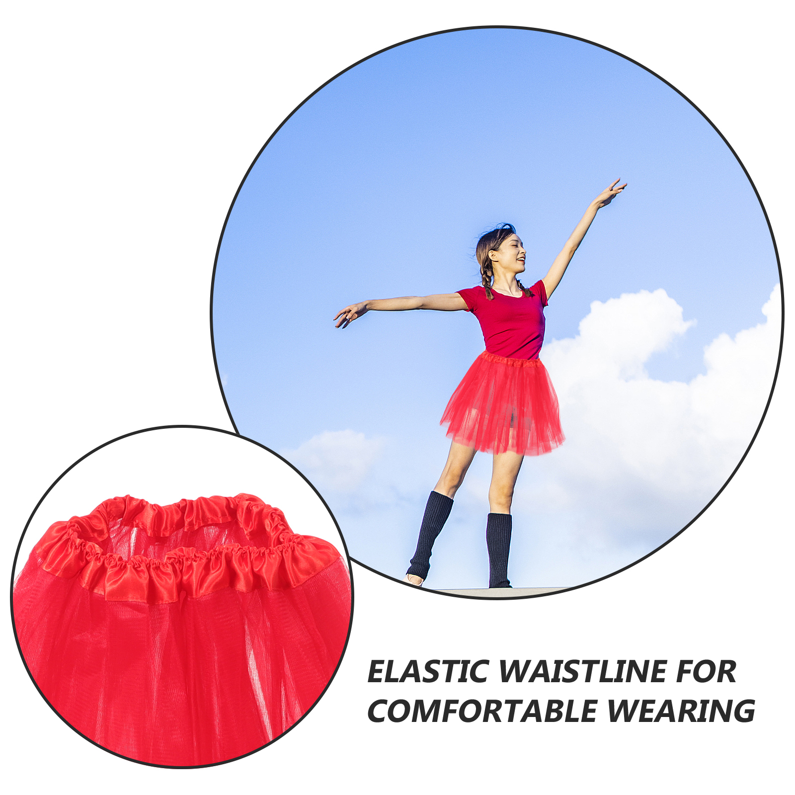 LEXSOMEO Girls Tutu Skirt Cosplay Dress Costume Stage Performance Skirt ...