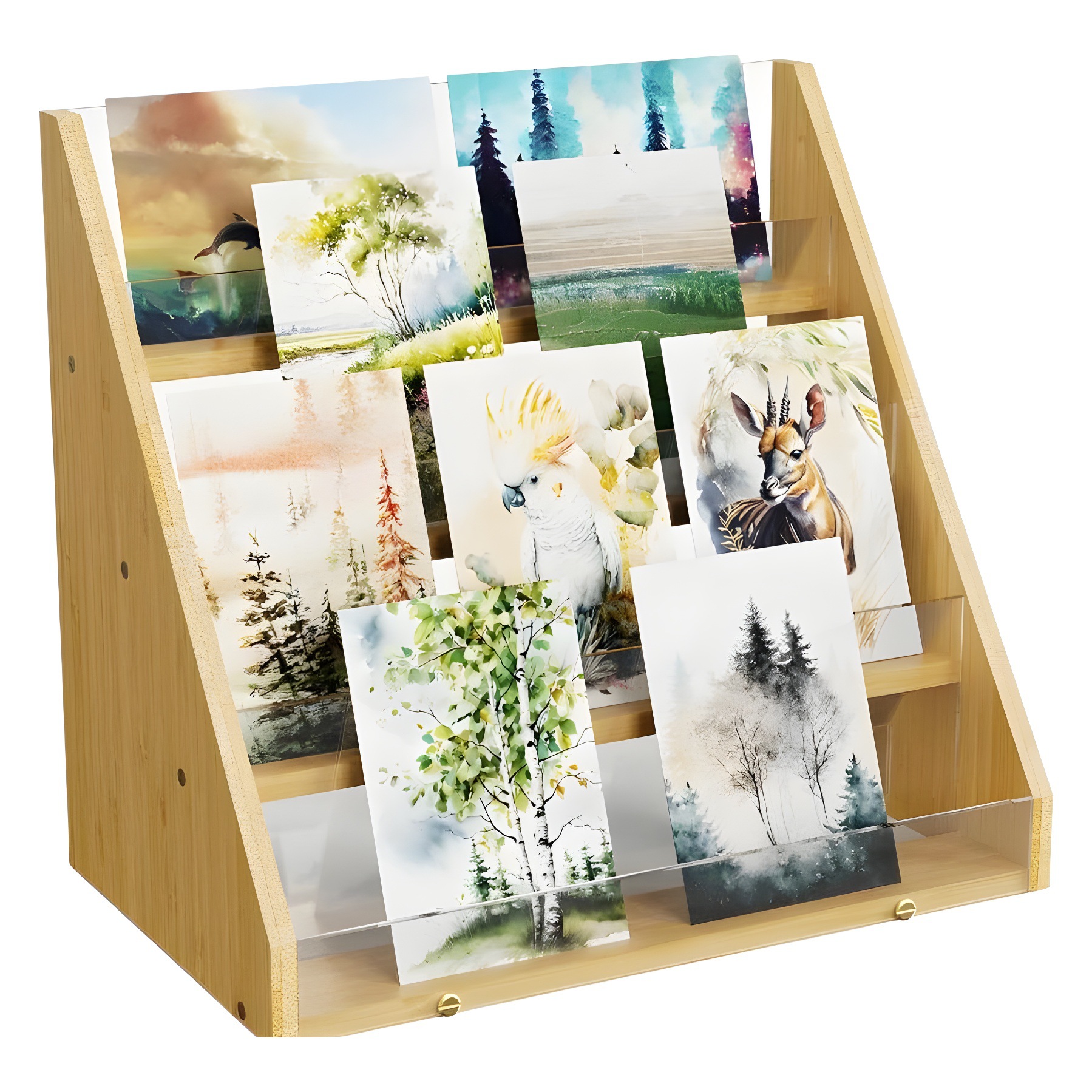 LEXSOMEO Greeting Card Display Stand Multi-Tier Card Rack Organizer for ...