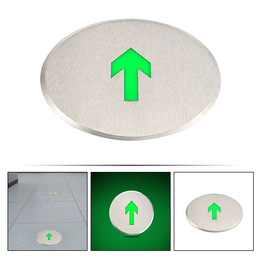 LEXSOMEO Ground Evacuation Indicator Sign Luminous Fluorescent Exit ...