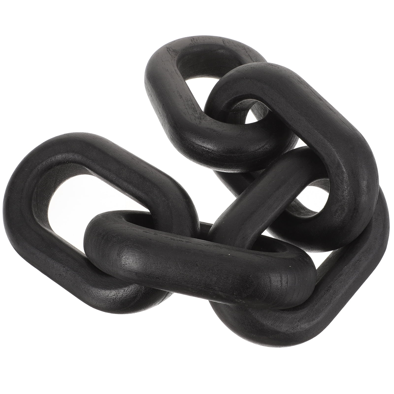 RENACLIPY Wood Chain Link Decor, Black Wooden Home and Office Ornament ...