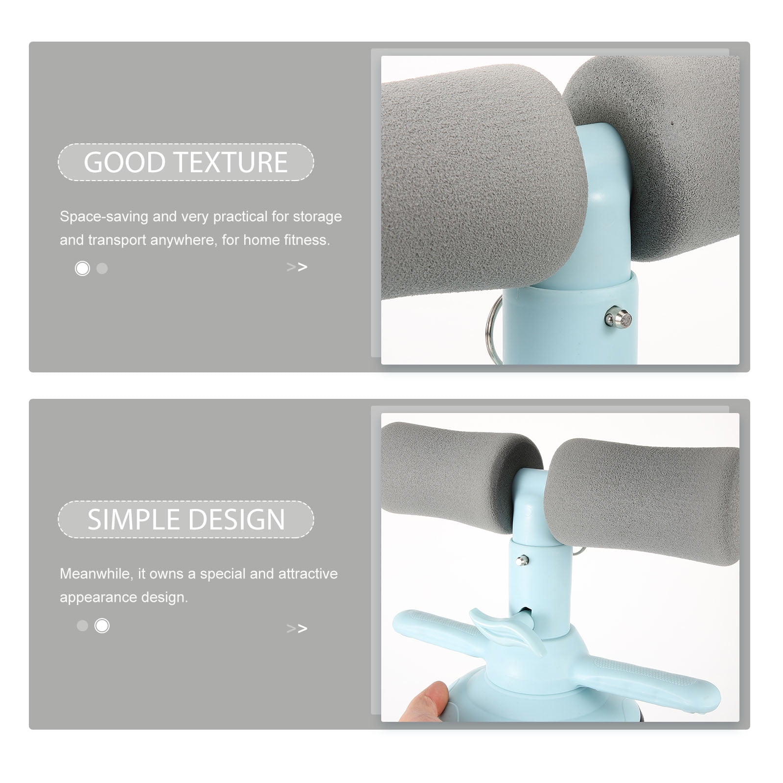 LEXSOMEO Household Fitness Equipment Ergonomics Exercise Bar Portable ...