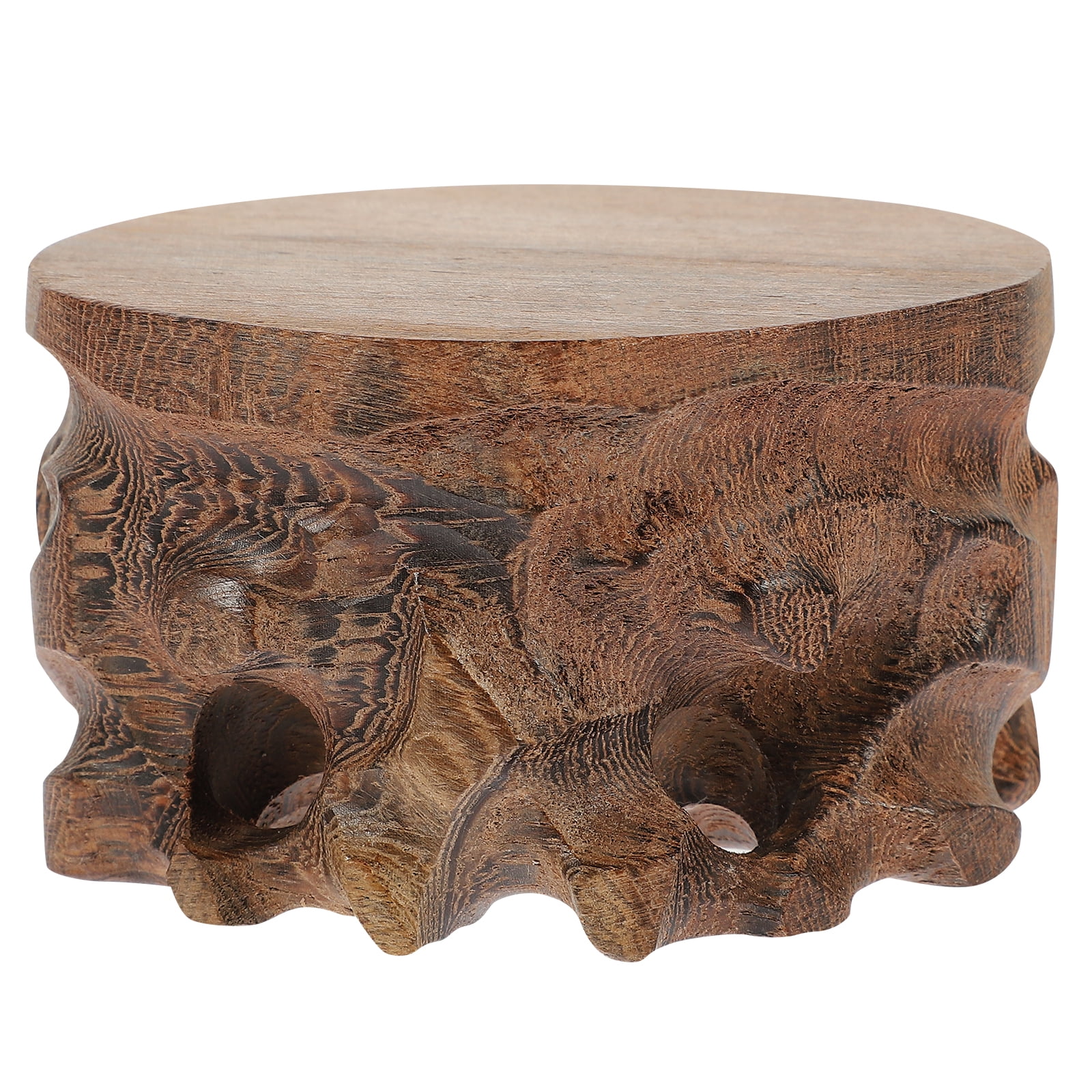 LEXSOMEO Indoor Wooden Vase Base Practical Flowerpot Wood Base Home ...