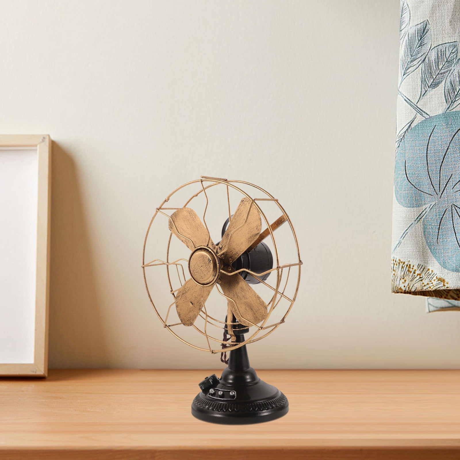 LEXSOMEO Iron Art Vintage Fan Model Ornament Antique Desk Fan Decor ...