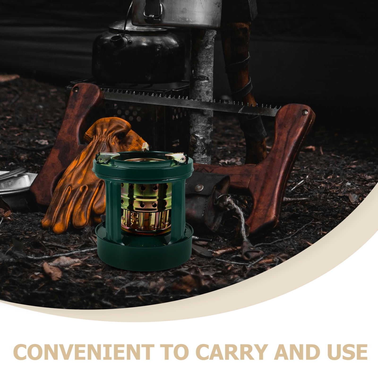 RENACLIPY Dark Green Kerosene Stove Iron for Camping - Integrated ...