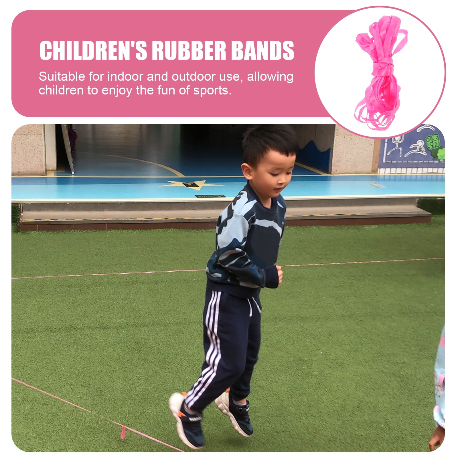 LEXSOMEO Kids Sports Jump Rope Rubber Chinese Jump Rope Exercise Skip Rope for Physical Gym ...