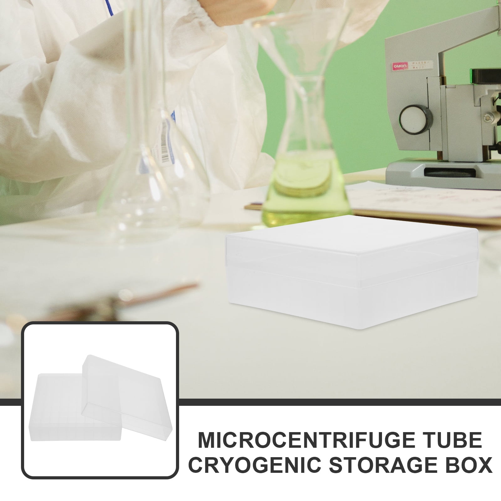 LEXSOMEO Laboratory Centrifuge Tube Storage Box 36-grid Microcentrifuge ...