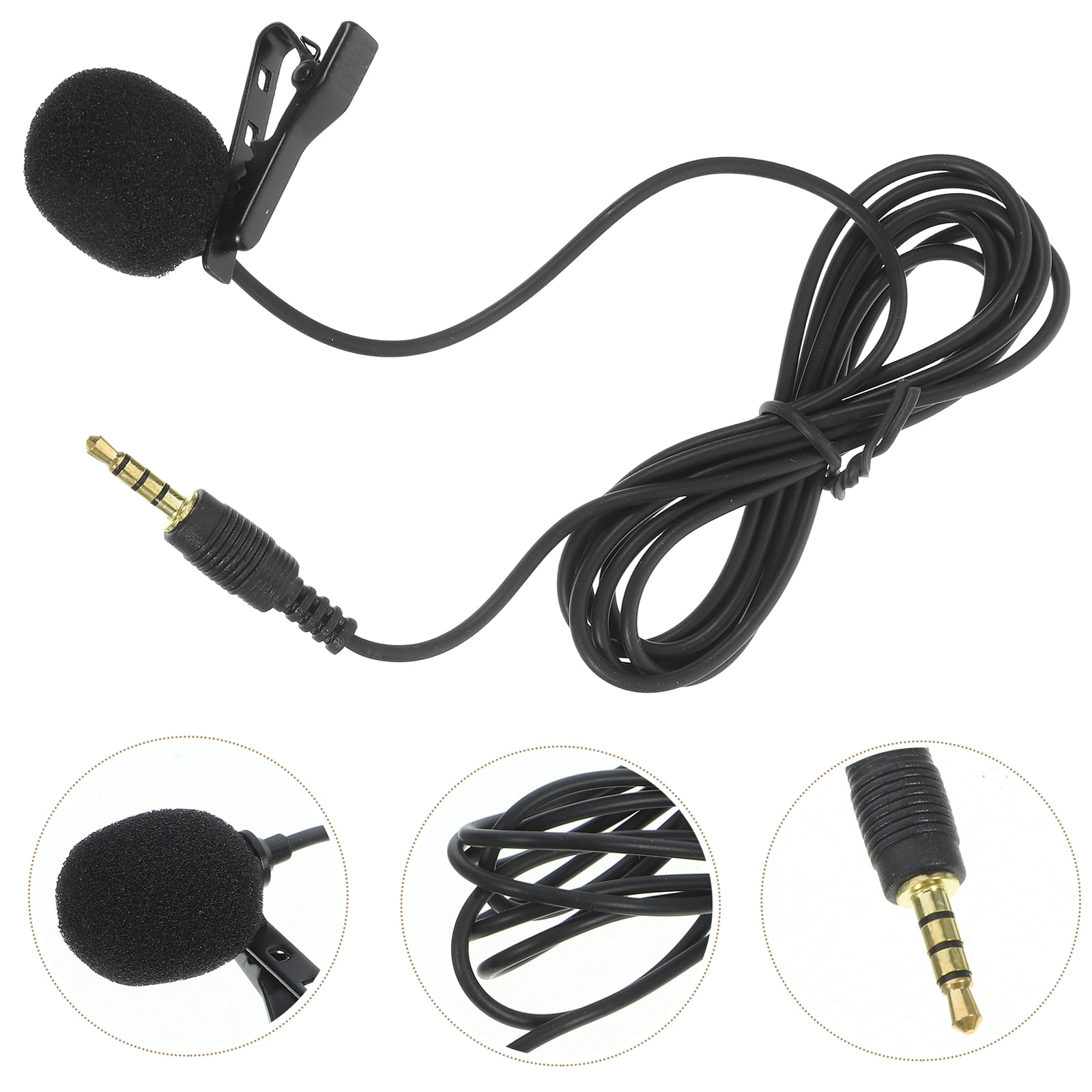 LEXSOMEO Lavalier Clip On Microphone Tiny Shirt Microphone Clip On Mic ...